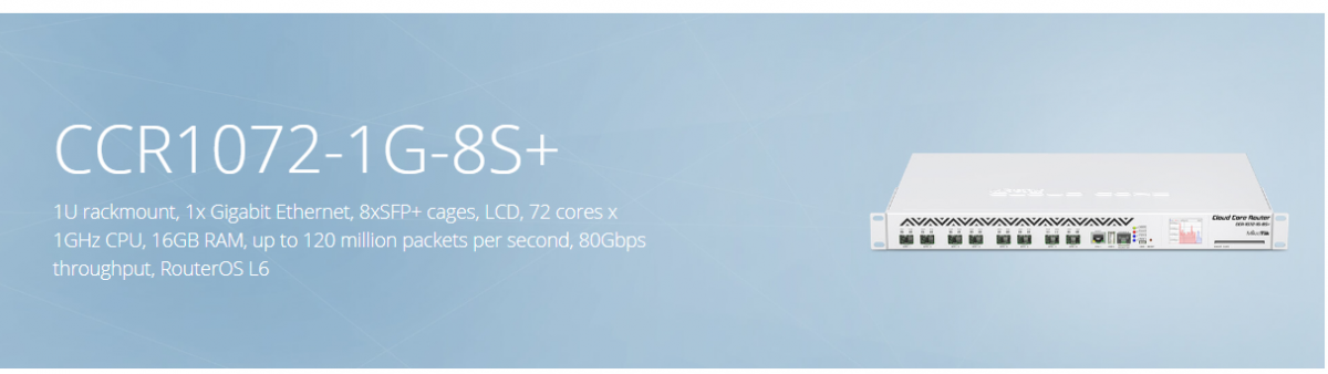 MikroTik CCR1072-1G-8S+ – Powerful High-Performance Router With 72-Core ...