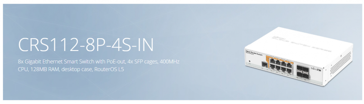 MikroTik CRS112-8P-4S-IN | Versatile PoE Gigabit Switch With SFP Ports ...