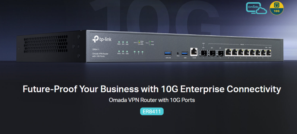 TP-Link ER8411 Omada Enterprise VPN Router With Powerful 10GE Ports ...