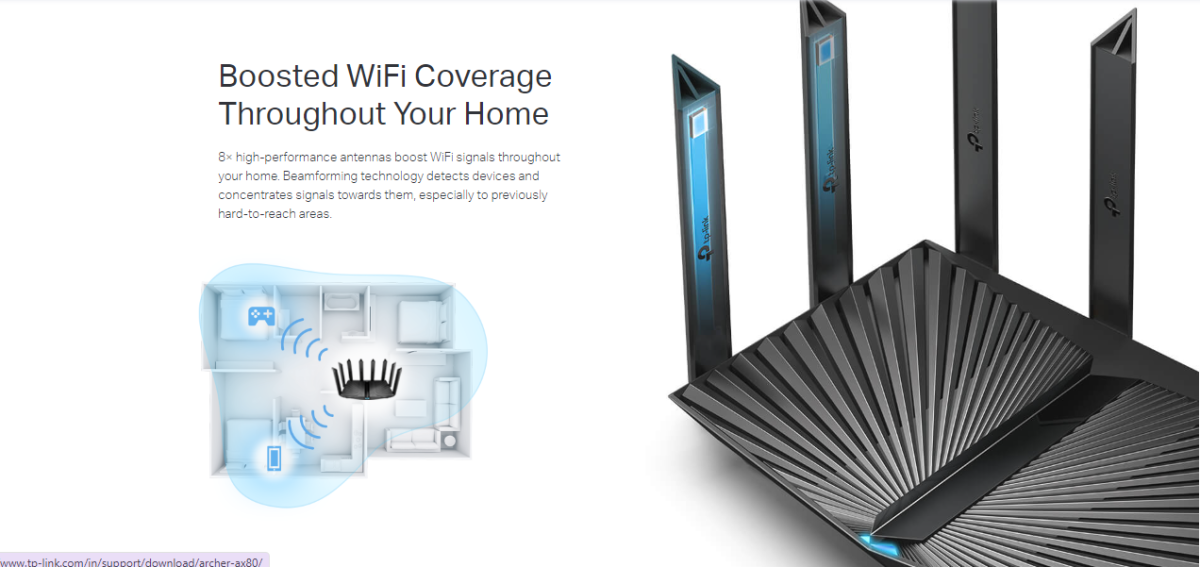 TP-Link Archer AX80 AX6000 8-Stream Wi-Fi 6 Router With 2.5G Port ...