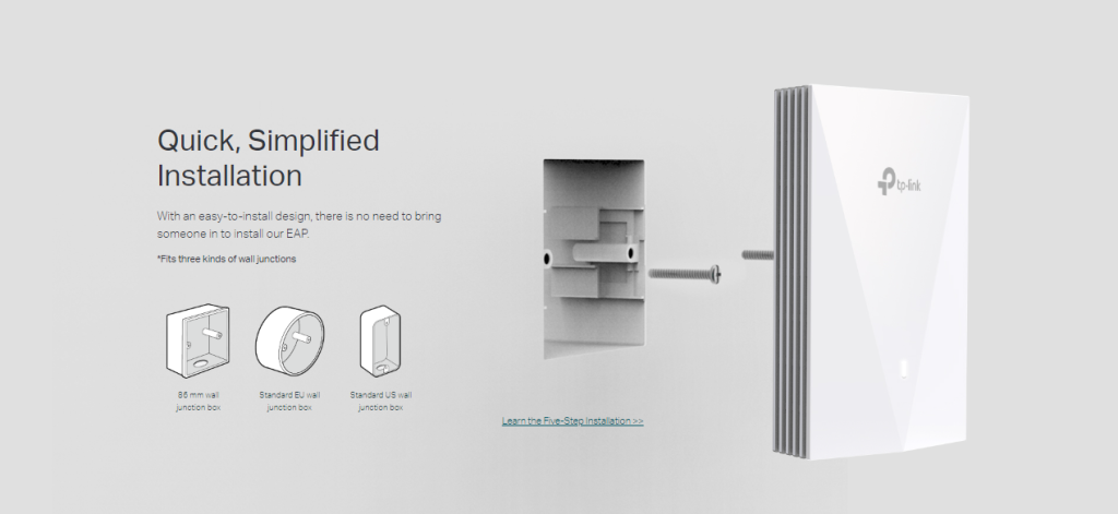 TP-Link EAP655 Wall | WiFi 6 AX3000 Wall Plate Wireless Gigabit Access ...