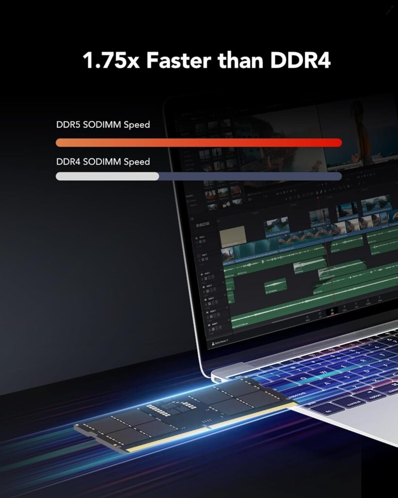 LEXAR 8GB DDR5 5600MHz SODIMM | Laptop RAM | CL46 | 1.1V ...